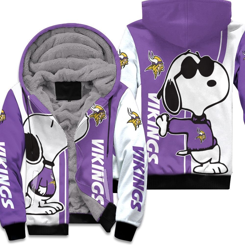 Minnesota Vikings Snoopy Lover 3D Printed Unisex Fleece Hoodie – We ...