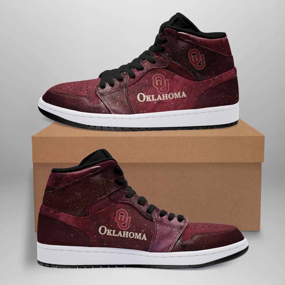 Oklahoma Sooners American Football Air Jordan 1 Sport Custom Sneakers ...