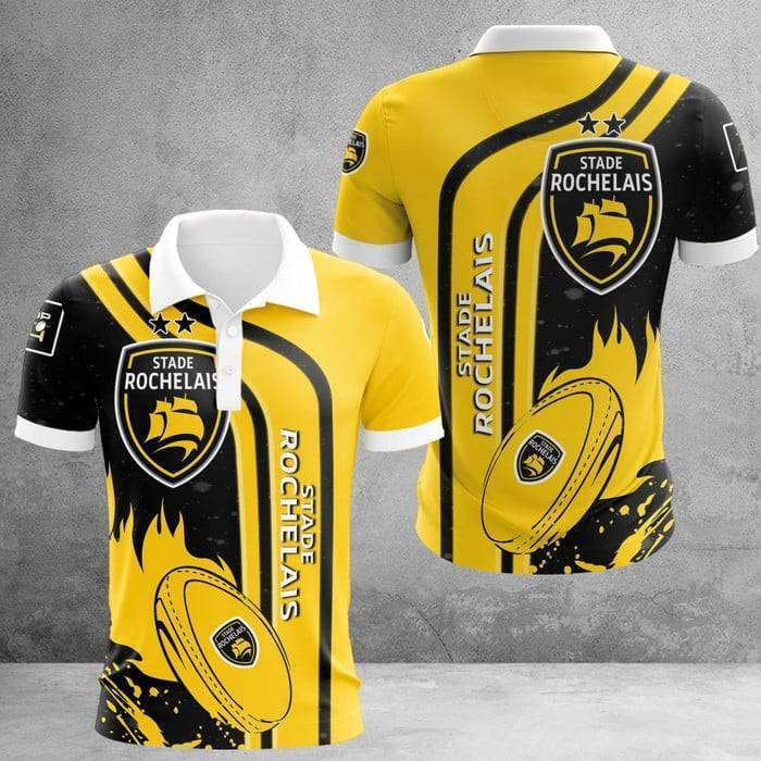 Stade Rochelais Champions d’Europe 2023 Polo Shirt Golf Shirt 3D PLS329 ...