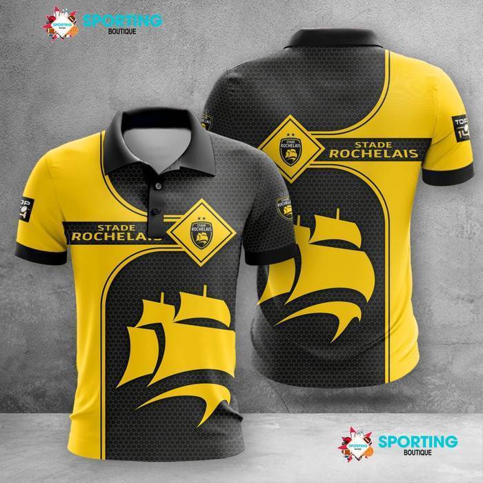 Stade Rochelais Champions d’Europe 2023 Polo Shirt Golf Shirt 3D PLS327 ...