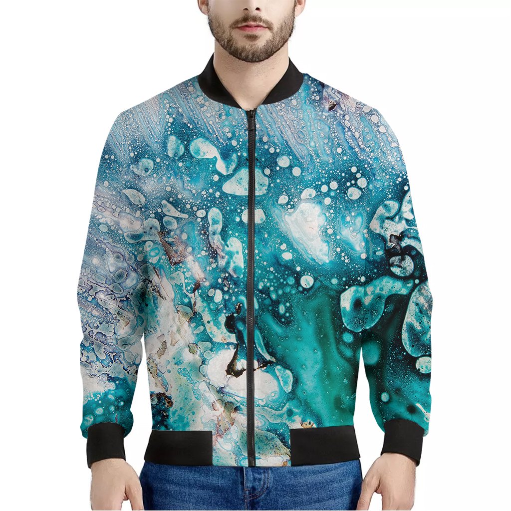 Blue Ocean Acid Melt Print Bomber Jacket – We sell presents, you sell ...