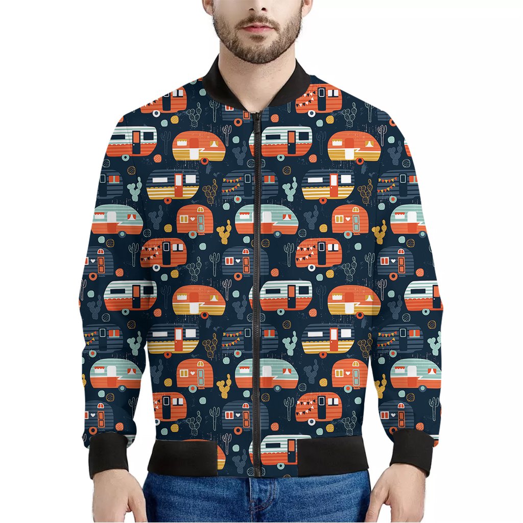 Caravan Camping Pattern Print Bomber Jacket – We sell presents, you ...