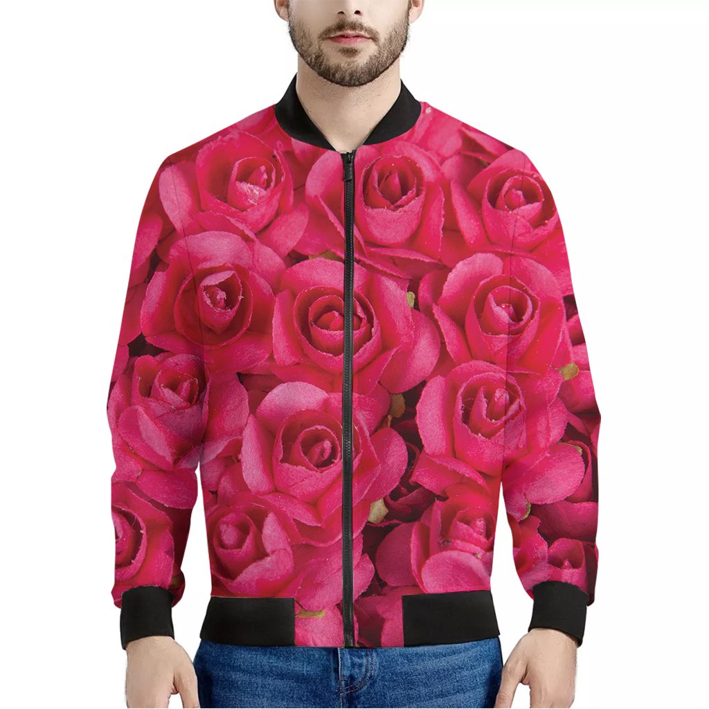 Hot Pink Rose Print Bomber Jacket – We sell presents, you sell memories!
