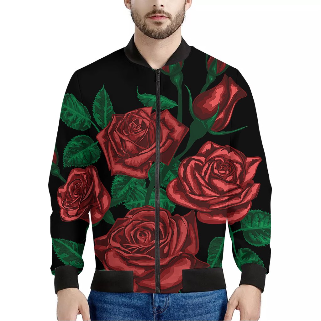 Red Roses Tattoo Print Bomber Jacket – We sell presents, you sell memories!