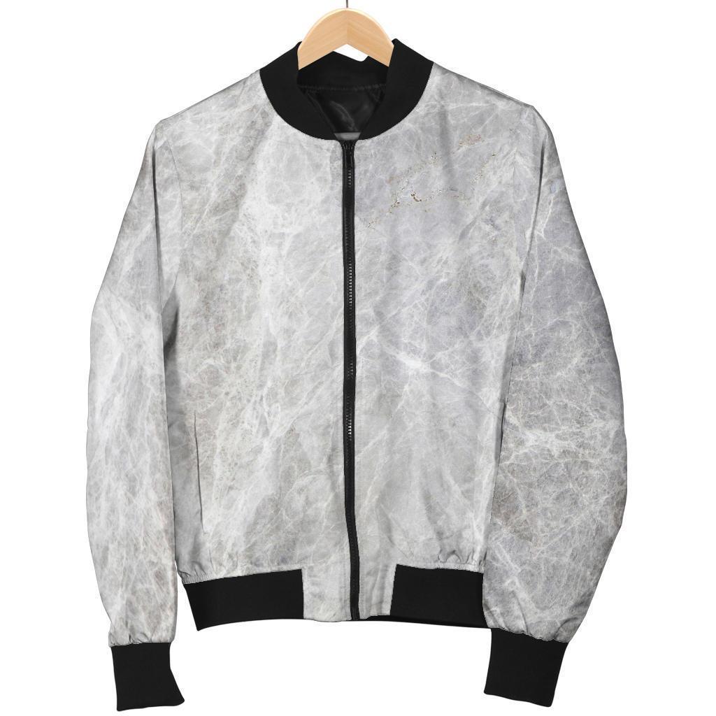 Silver Grey Marble Print Bomber Jacket – We sell presents, you sell ...