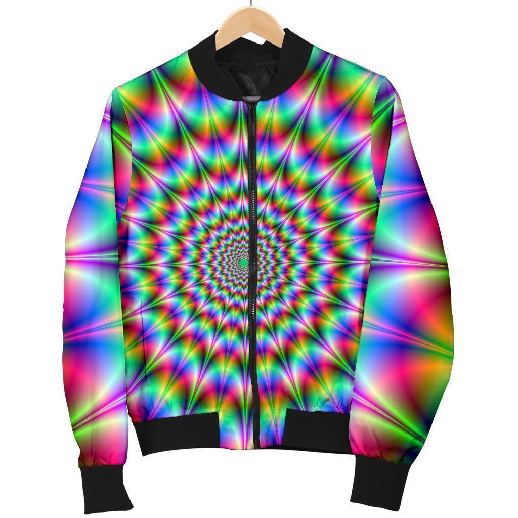 Spiky Psychedelic Optical Illusion Bomber Jacket – We sell presents ...