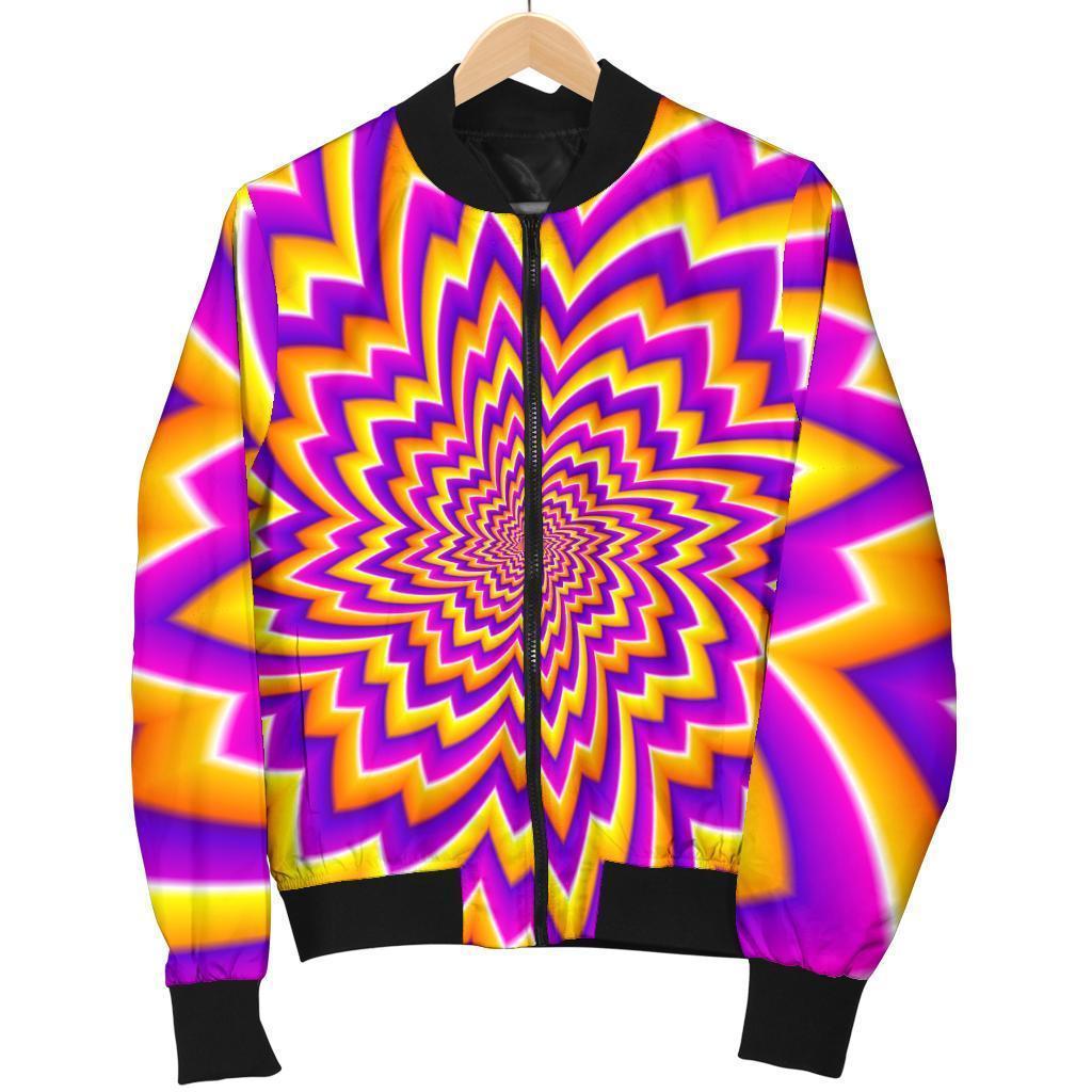 Yellow Expansion Moving Optical Illusion Bomber Jacket – We sell ...