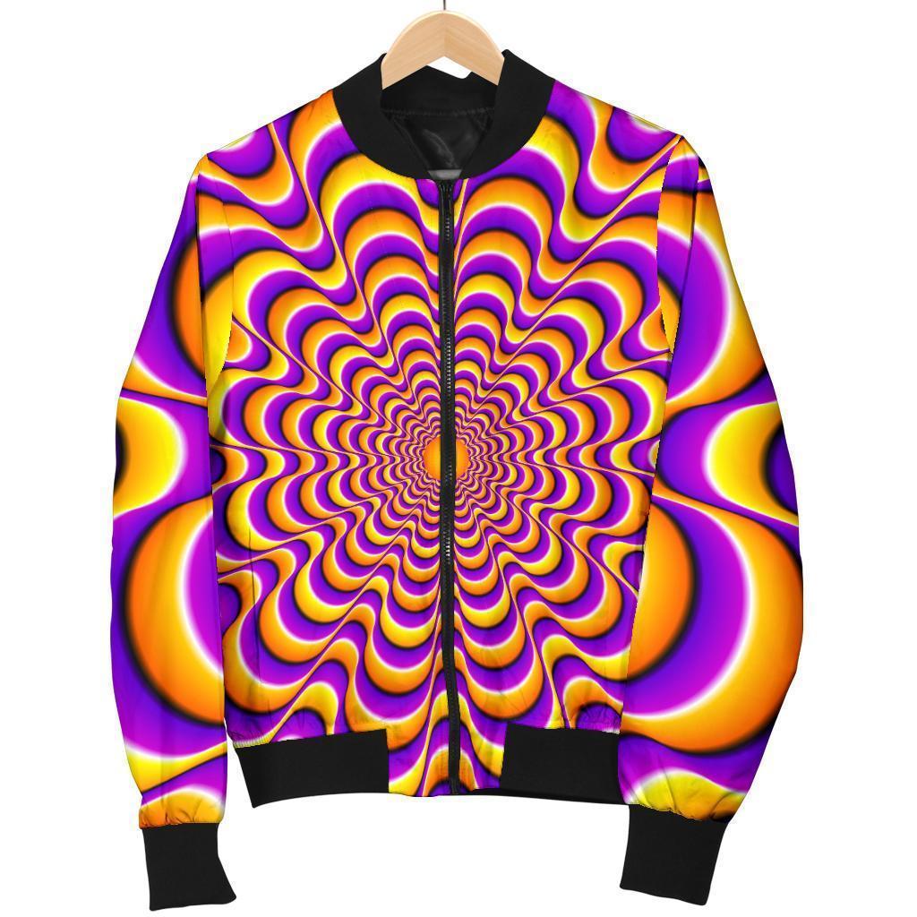 Yellow Splashing Moving Optical Illusion Bomber Jacket – We sell ...