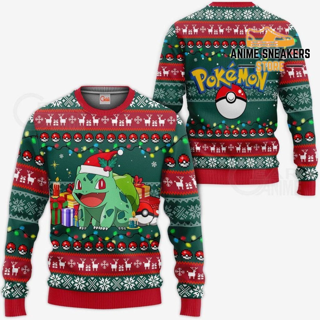 Bulbasaur Pokemon Anime Ugly Christmas Sweater – We sell presents, you ...