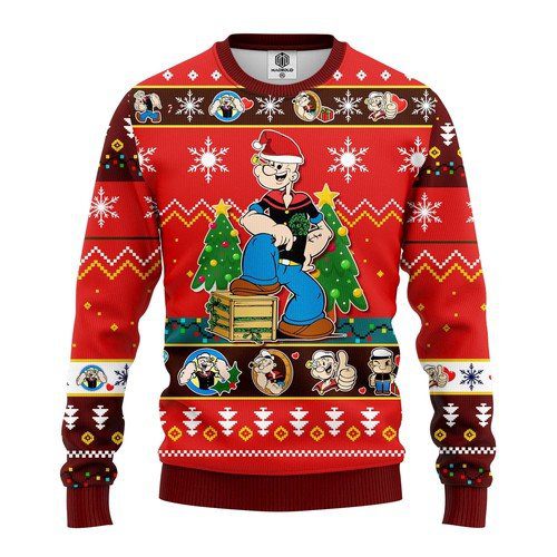 Popeyes Christmas Ugly Christmas Sweater – We sell presents, you sell ...