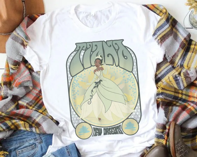 Retro Seventies Tiana The Princess & The Frog Disney Kid Tee – Unisex T ...