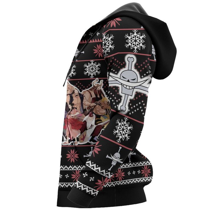 Whitebeard Pirates Ugly Christmas Sweater Pullover Hoodie Custom Anime ...