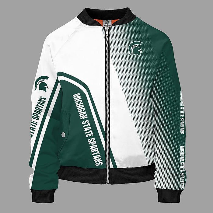 Michigan State Spartans Green Unisex Bomber Jacket TBJ4490 – We sell ...